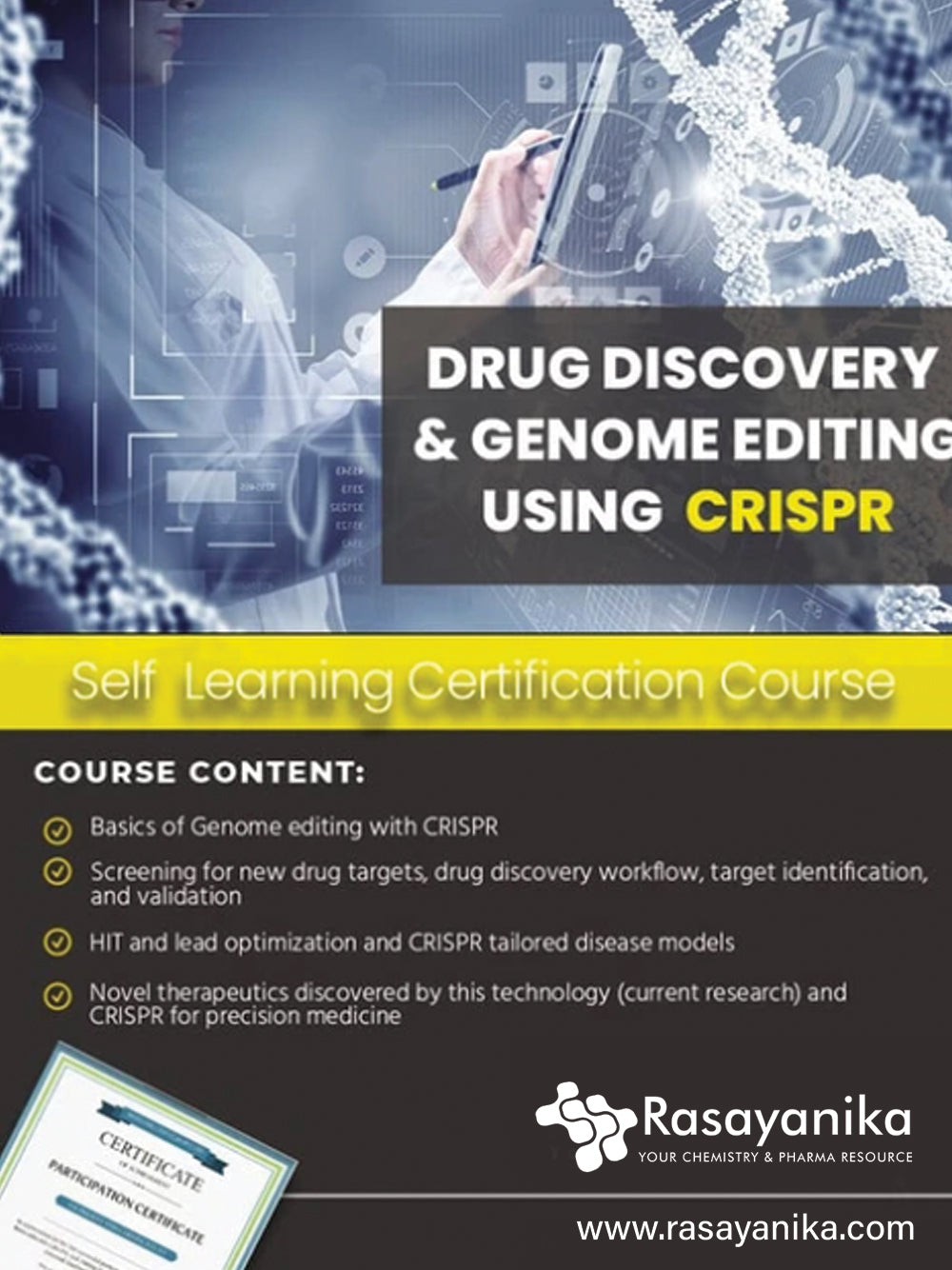 Drug Discovery Using CRISPR Tech Online Certification Course — Rasayanika