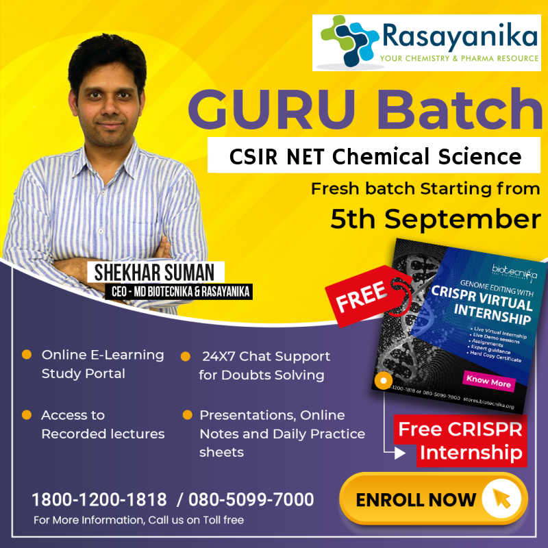 Guru Batch for CSIR NET Chemical Science 2022-23 — Rasayanika